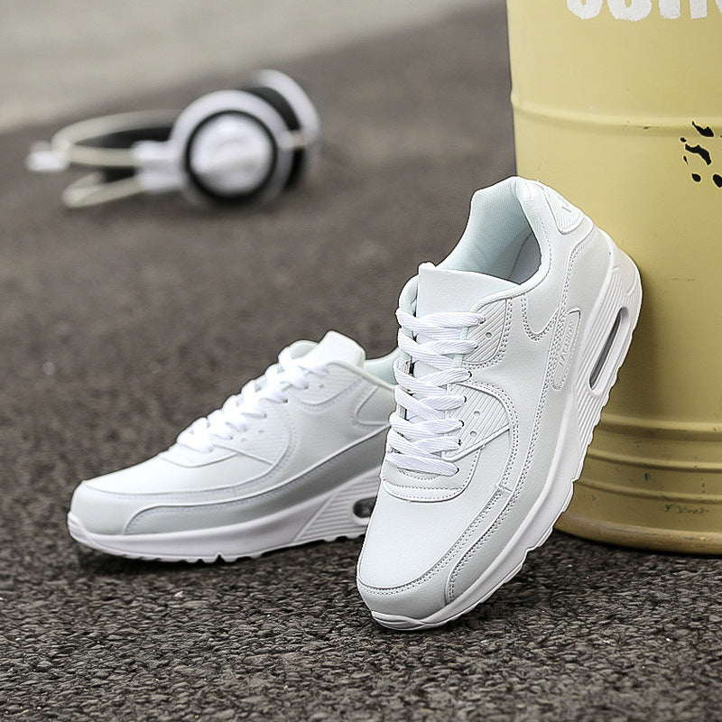766 men's and women's retro running shoes spring low-top leather air cushion cushioning casual ...