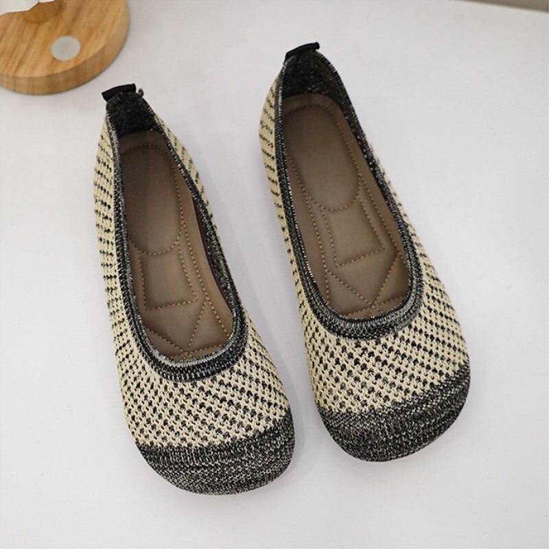 Color Patchwork Casual Shoes Women Spring Soft Breathable Hollow Snea ...